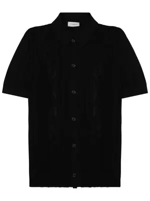 PAOLO PECORA MILANO Camicia In Maglia Di Seta E Cotone - Black
