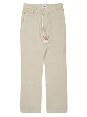 MC2 SAINT BARTH Pantalone "calais" In Puro Lino - Beige