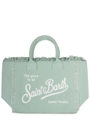 MC2 SAINT BARTH Borsa "vanity" Medium In Canvas - Green