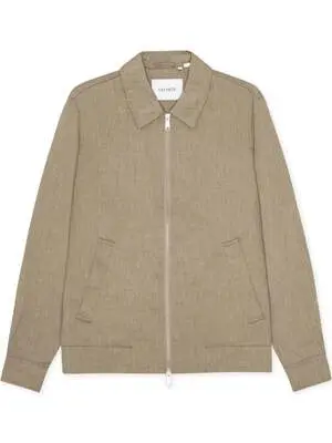 LES DEUX Zip-up Mini Coat - Green