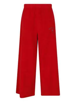 MAISON MARGIELA Cotton Trousers With Logo Detail - Red