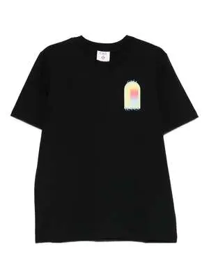 Casablanca Chest Graphic Straight Hem Cotton T-shirt