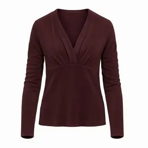 CONQUISTA Burgundy Jersey Top With Polyamide - Red