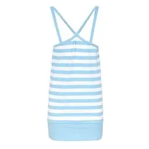CONQUISTA Strappy Striped Mini Dress - Blue