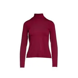 CONQUISTA Burgundy Long Sleeve Polo Neck Jumper - Red