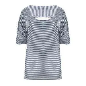 CONQUISTA Off Shoulder Striped Top - White