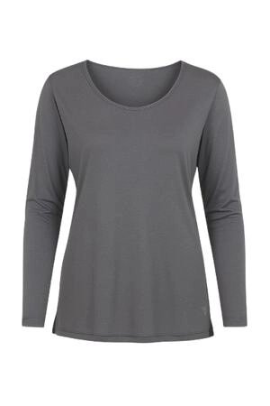 CONQUISTA Dark Top With Long Batwing Sleeves - Grey