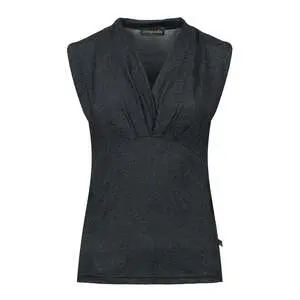 CONQUISTA Faux Wrap Style Sleeveless - Black