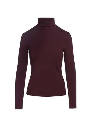 CONQUISTA Turtle Neck Top By - Purple