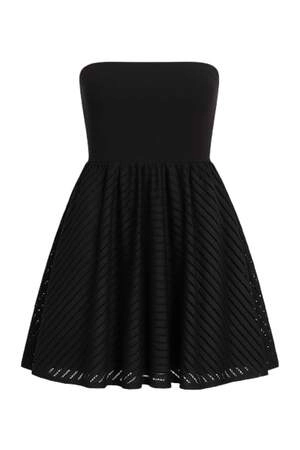 CONQUISTA Strapless Two-in-one Mini Dress - Black