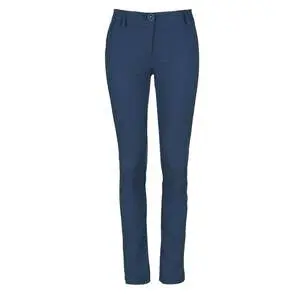 CONQUISTA Navy Fitted Full Length Pants - Blue