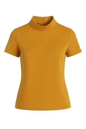 CONQUISTA Short Sleeve Mustard Top - Yellow