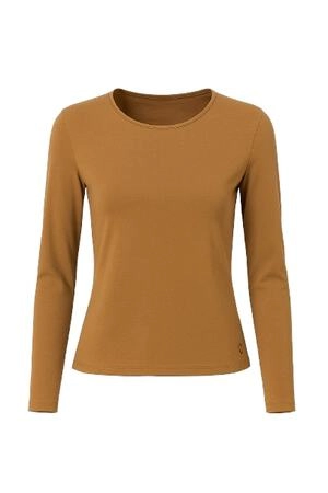 CONQUISTA Long Sleeve Jersey Top - Brown