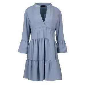 CONQUISTA Sky Loose A Line Dress - Blue