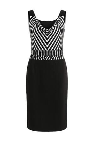 CONQUISTA Cowl Neck Print Dress