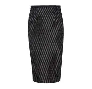 CONQUISTA Print High Waist Pencil Skirt - Black