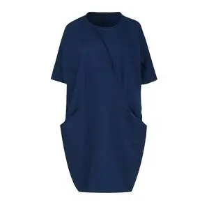 CONQUISTA Punto Di Roma Batwing Dress - Blue