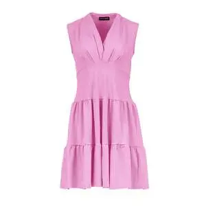 CONQUISTA Sleeveless Wild Rose Cotton Jersey Dress - Pink