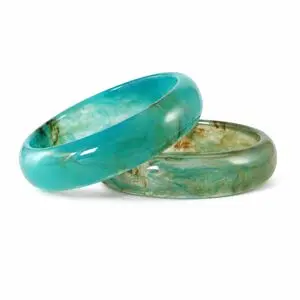 HYE JANE JEWELRY Turquoise Capri Resin Bangle Set - Blue