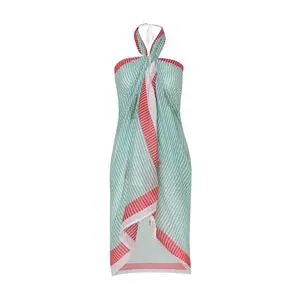 DHARA SHETH, DUBAI Sage Bloom Resort Halter-style Sarong Seagreen & Multicolour - Green