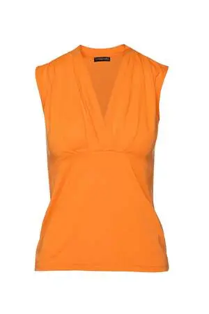 CONQUISTA V Neck Sleeveless Top - Orange