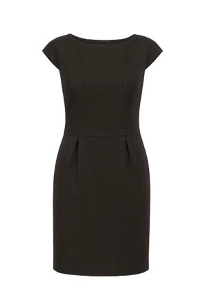 CONQUISTA Sleeveless Fitted Stretch Jersey Punto Di Roma Dress With Seam Detail & Zip Fastening - Grey