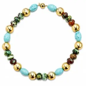 EYECONIC BY SAMAR AJRAM Blue / Green Oasis Gemstone Necklace