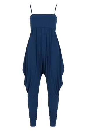 CONQUISTA Strappy Harem Jumpsuit - Blue