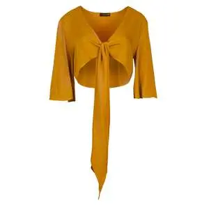 CONQUISTA Mustard Bolero Top - Yellow