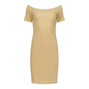 CONQUISTA Neutrals Off-shoulder Ribbed Dress - Beige