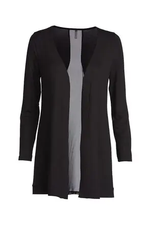 CONQUISTA Cardigan With Sheer Back - Black