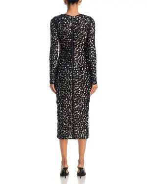 MILLY Abbygail Sequin Midi Dress