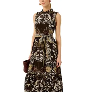 MARIE OLIVER Alice Belted Tiered Maxi Dress