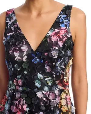 Eliza J Sleeveless V Neck Gown