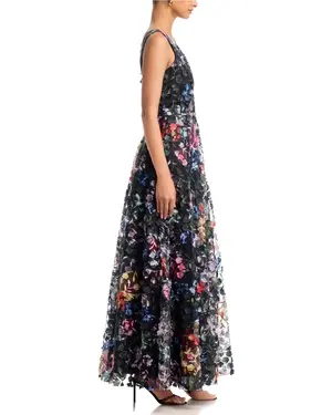 Eliza J Sleeveless V Neck Gown