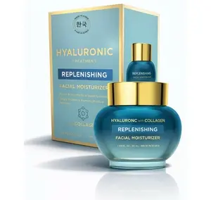 LOVERY Hyaluronic Acid And Collagen Replenishing Facial Moisturizer Korean Skincare Deep Hydration Korean Cream - Blue