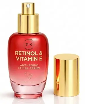 LOVERY Retinol And Vitamin E Rejuvenating Facial Serum Korean Skincare Anti-aging Treatment - Red