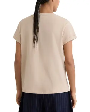 REISS Cotton V Neck Tee