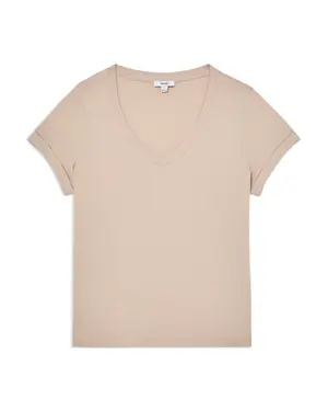 REISS Cotton V Neck Tee