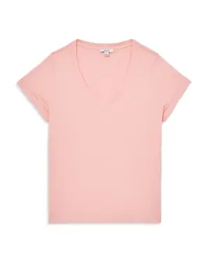 REISS Cotton V Neck Tee