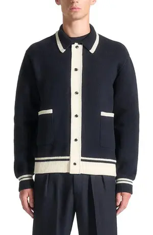 Manière De Voir Maniere De Voir Classic Combed Cotton Knit Cardigan