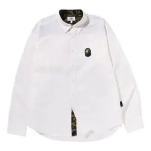 A BATHING APE 1st Camo One Point Relaxed Fit Shirt - White