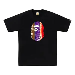 A BATHING APE Fans Scarf Ape Head Tee - Black