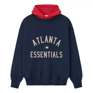 Fear Of God Fear Of God Essentials Atlanta Braves Hoodie Navy/red