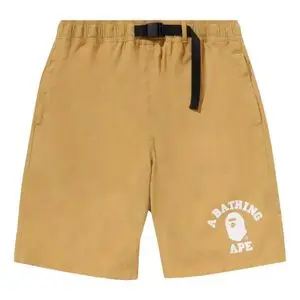 A BATHING APE College Beach Shorts - Yellow