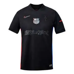 Nike Fc Barcelona X Cactus Jack Match Away Jersey - Black