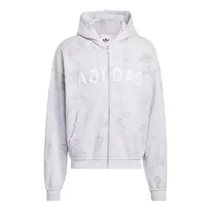 Adidas Aoa Full Zip Hoodie - Light Grey Heather
