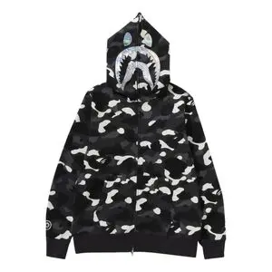 A BATHING APE City Camo Shark Full Zip Hoodie - Black