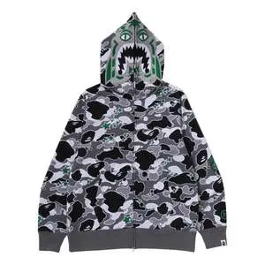 A BATHING APE X Hidden Ny Psyche Camo Full Zip Hoodie - Grey