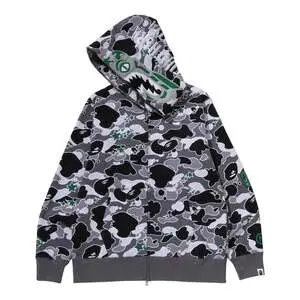 A BATHING APE X Hidden Ny Psyche Camo Full Zip Hoodie - Grey